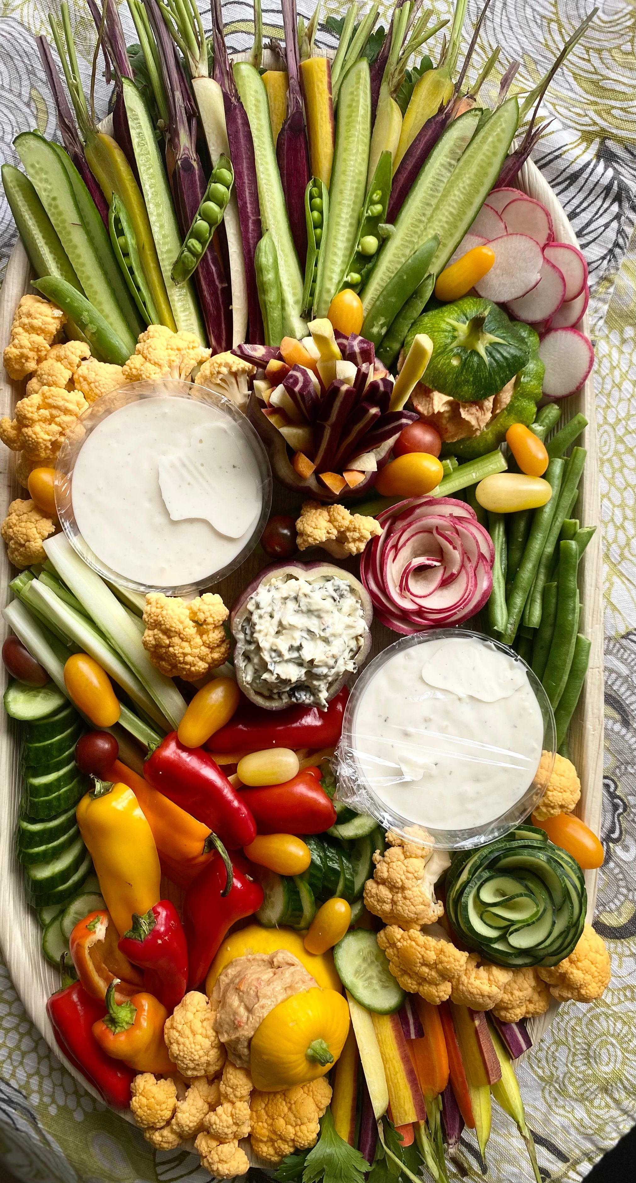 Fresh Organic Vegetable Board | Nibbles N Bites Catering